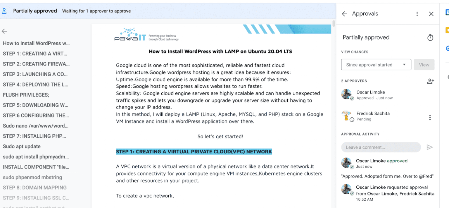 A Guide To The Document Approval Process In Google Drive | Pawa IT ...